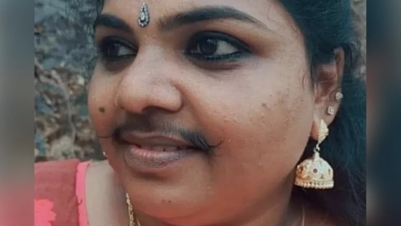 ინდოელი ქალი აცხადებს, რომ ულვაშის გარეშე ცხოვრება არ შეუძლია