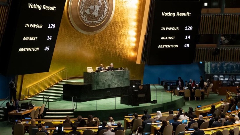 გაერო-ს გენერალურმა ასამბლეამ მიიღო რეზოლუცია, რომელიც მხარეებს ღაზის ...